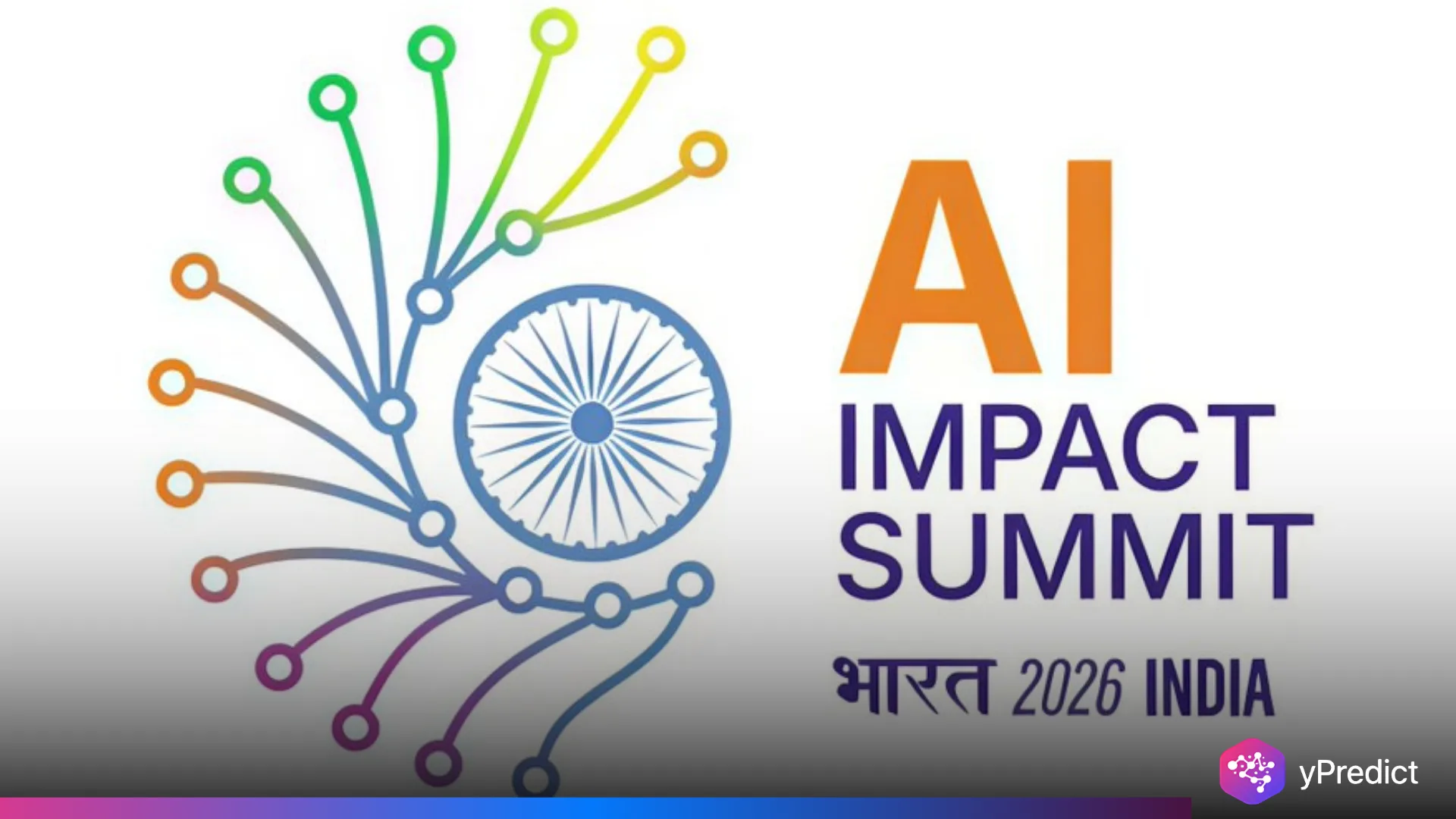 AI Impact Logo Merges Ashoka Chakra with Neural Network - yPredict